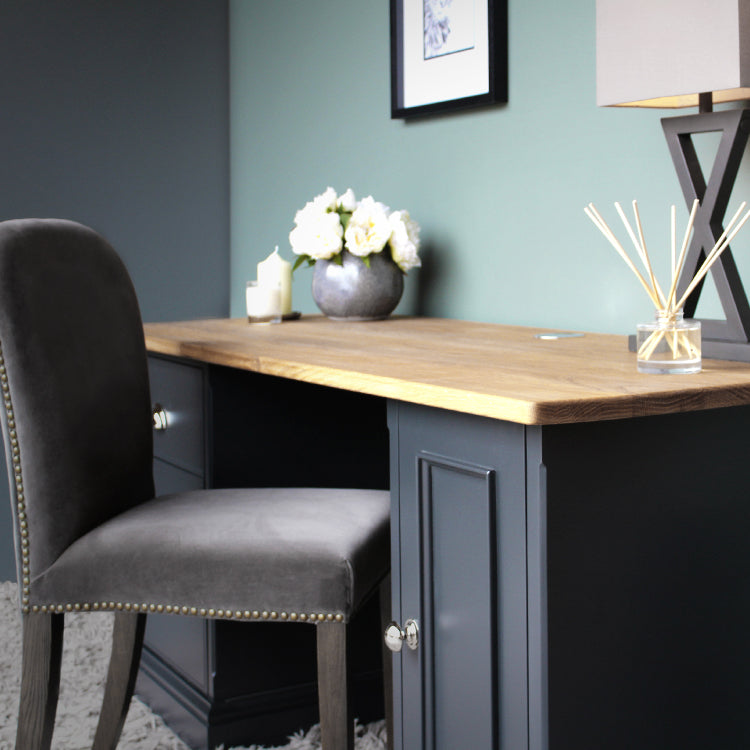 Baslow Filing Desk with Oak Top | Chatsworth Cabinets